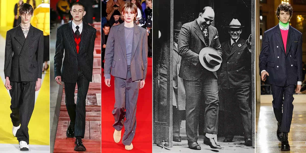 modni trendi moški obleke plašči mafija al capone