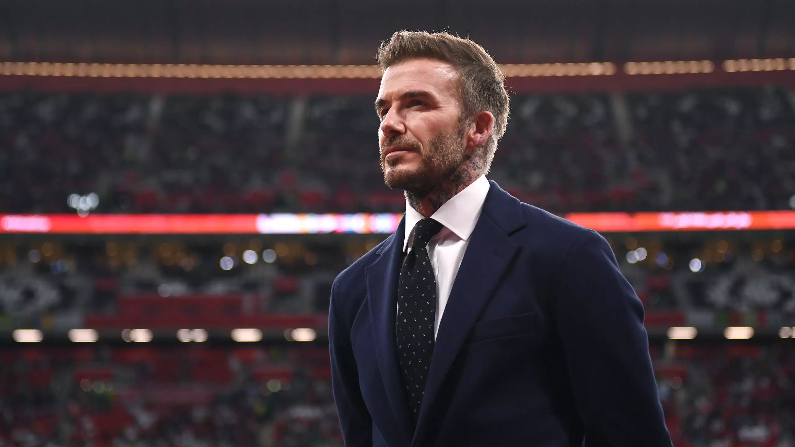 David Beckham durante un partido o pasado decembro.