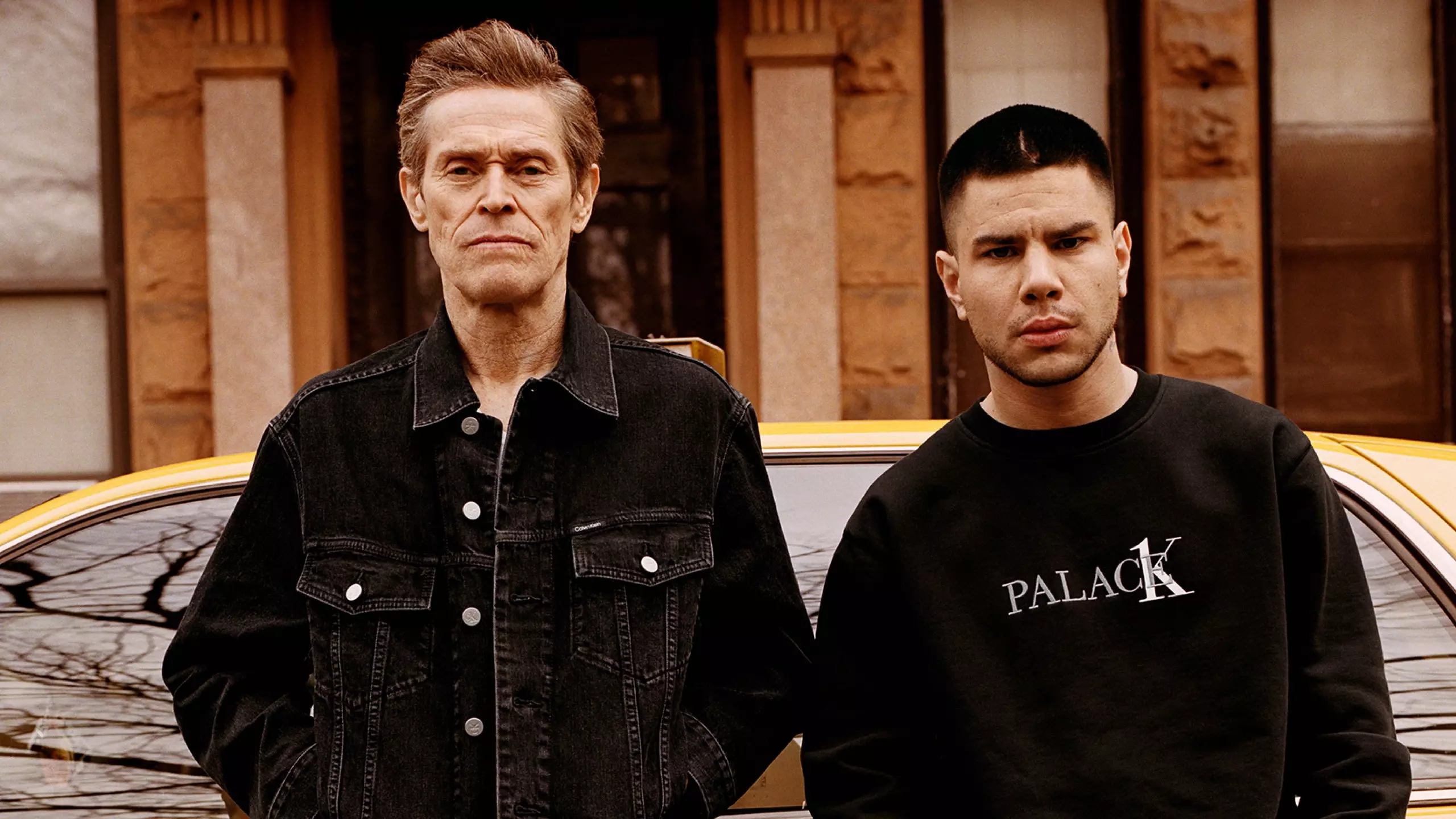Willem Dafoe in the CK1 Palace campaign, the collaboration between Calvin Klein and Palace.