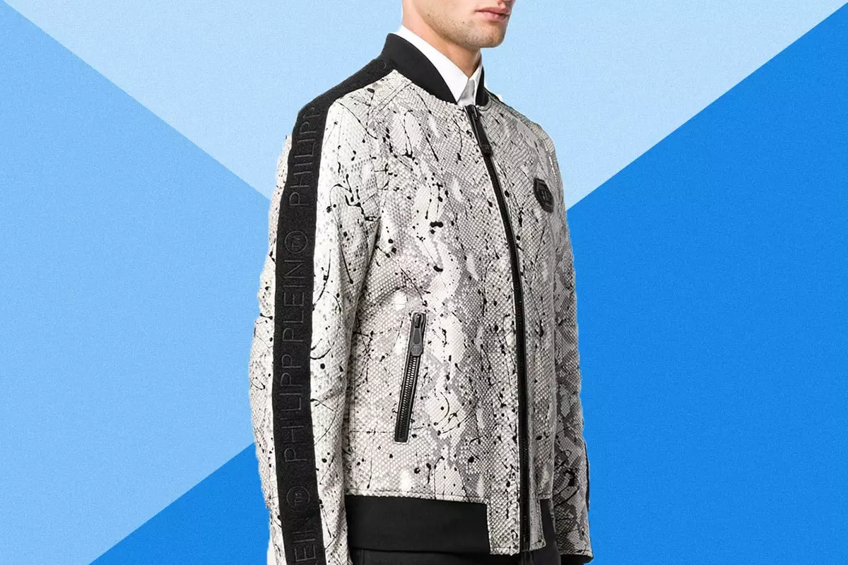 Philipp plein lyst logo trim jacket