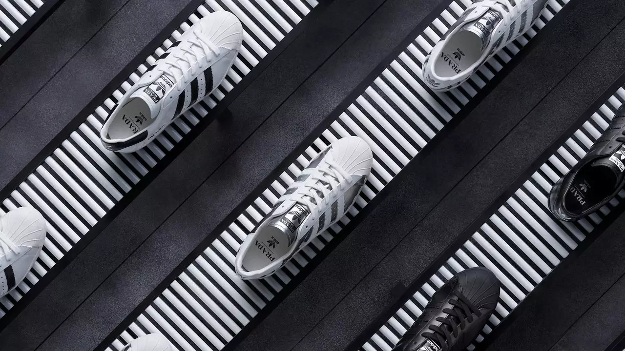 Sneakers Adidas x Prada: çima ew lêçûna wan çi ye