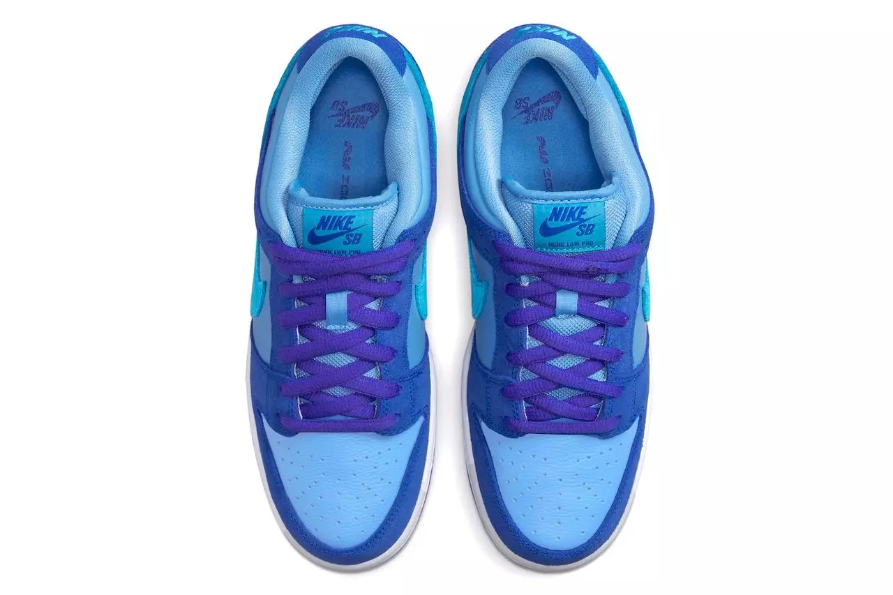 De Nike SB Dunk Low Blue Raspberry bewiist dat d'r noait te folle blau is