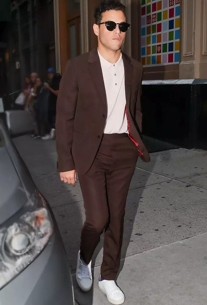 rami malek suit office vacation summer 2018