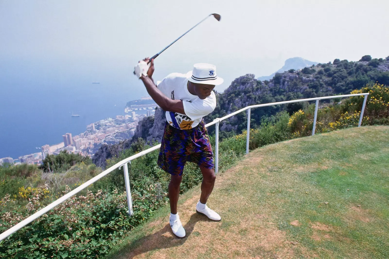 Michael Jordan golfde in 1992 in Barcelona.