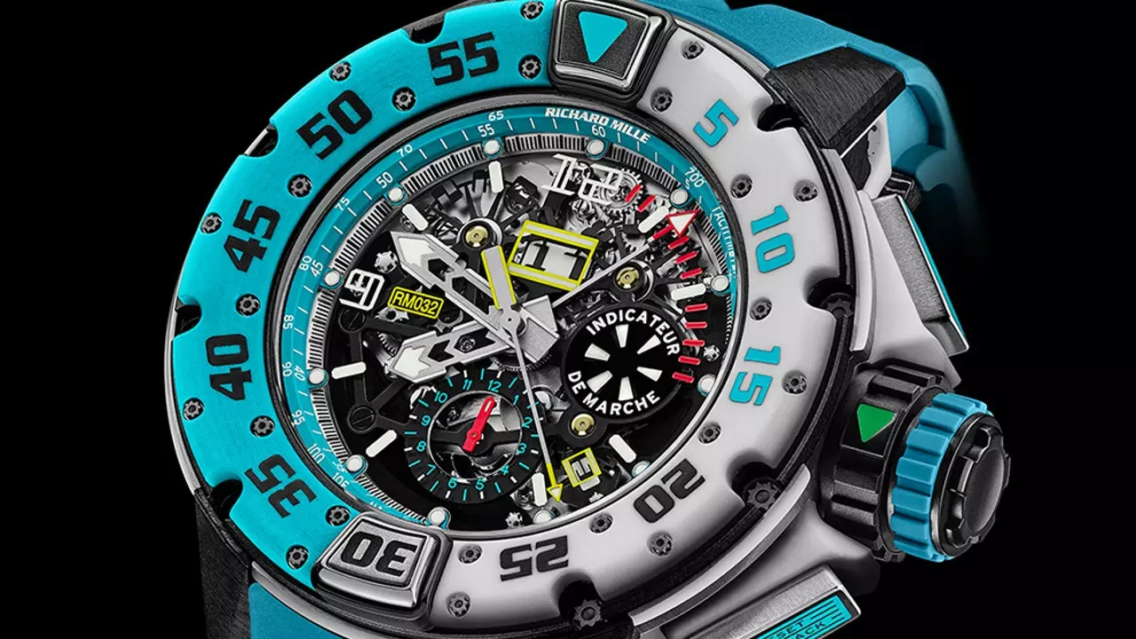 Richard Mille yn cyflwyno'r RM 032 Voiles de Saint Barth, ei oriawr ddeifio newydd am 225,000 ewro