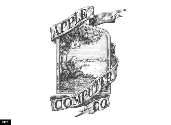 Logo Apple v roce 1976.