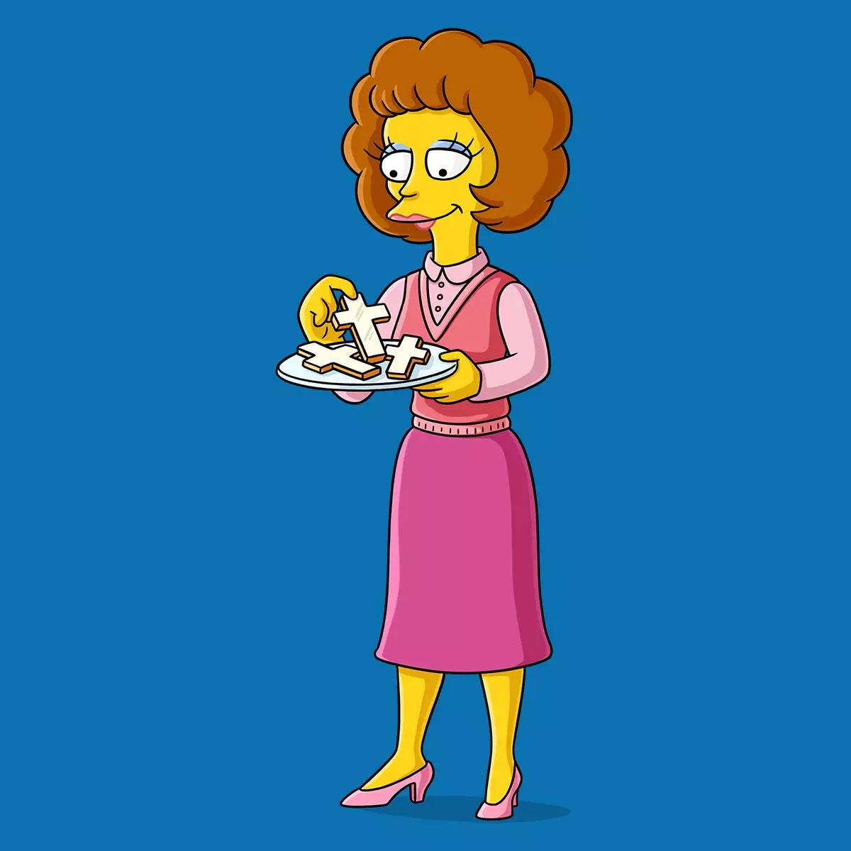 Maude Flanders በ'The Simpsons' ውስጥ።