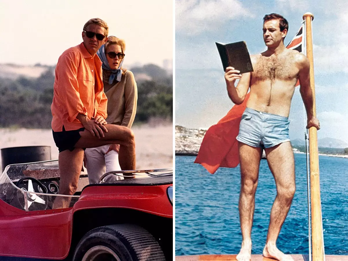 Steve McQueen in 'Thomas Crown's Secret' and Sean Connery in 'Thunderball'.