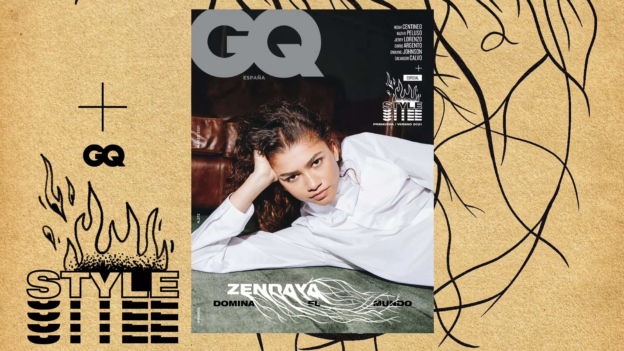 Zendaya cover of the month of March 2021 GQ Spain