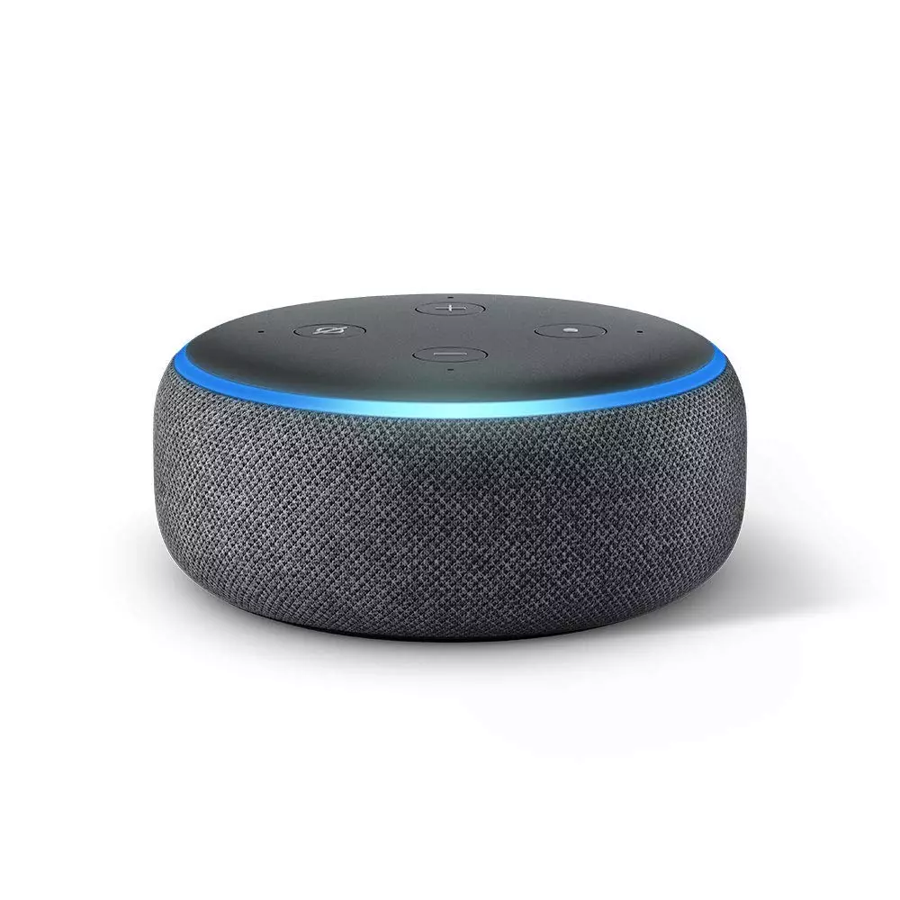 Inteligentny głośnik Echo Dot z antracytową tkaniną Alexa