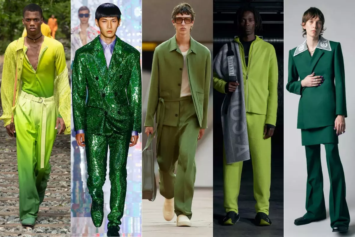 From left to right spring summer 2022 collections of Etro Dolce Gabbana Ermenegildo Zegna AColdWall and Egonlab.