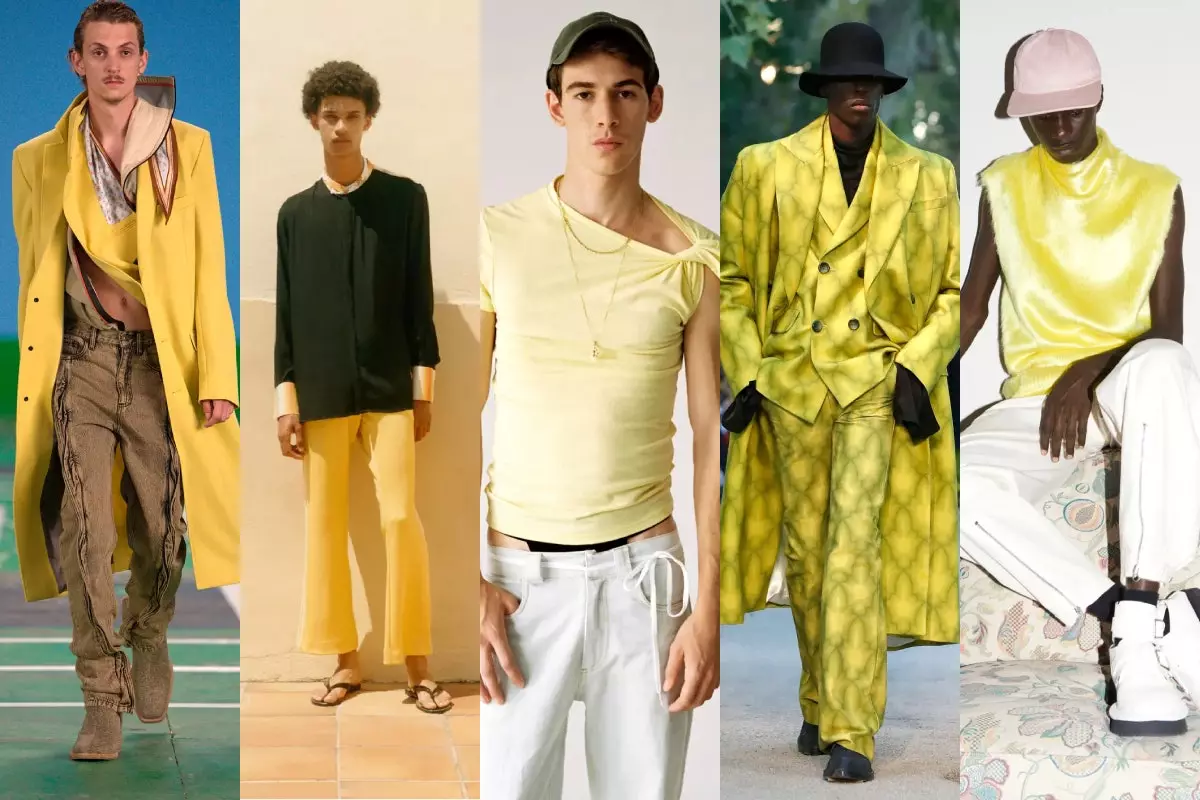 From left to right spring summer 2022 collections of YProject Wales Bonner Alled Martinez Palomo Spain and Jil Sander.