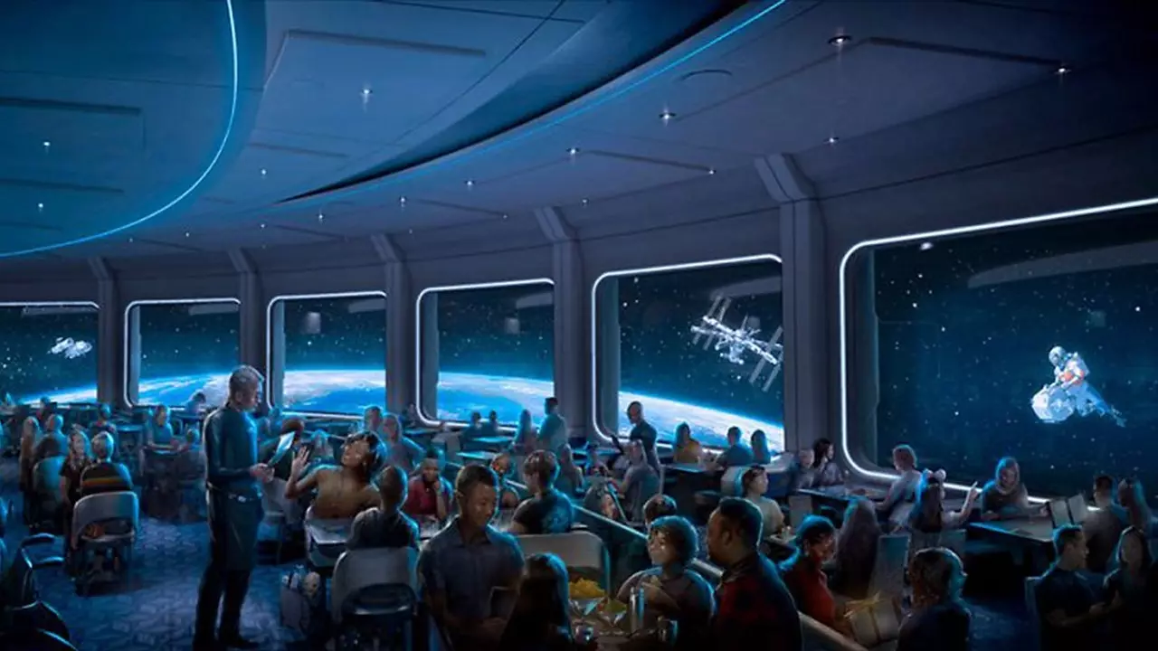 Disney Space 220, це ресторан, який імітує вечерю в космосі