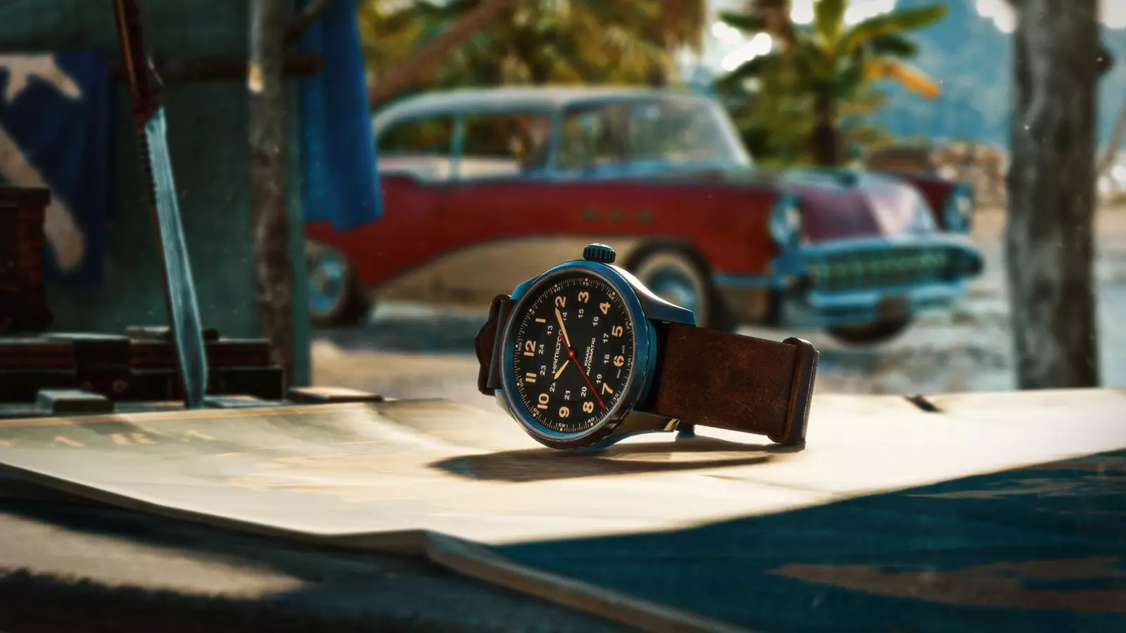 Hamilton Khaki Field Titanium Automatic Far Cry 6 jam tangan pertama yang dirancang untuk video game dan dunia nyata secara bersamaan