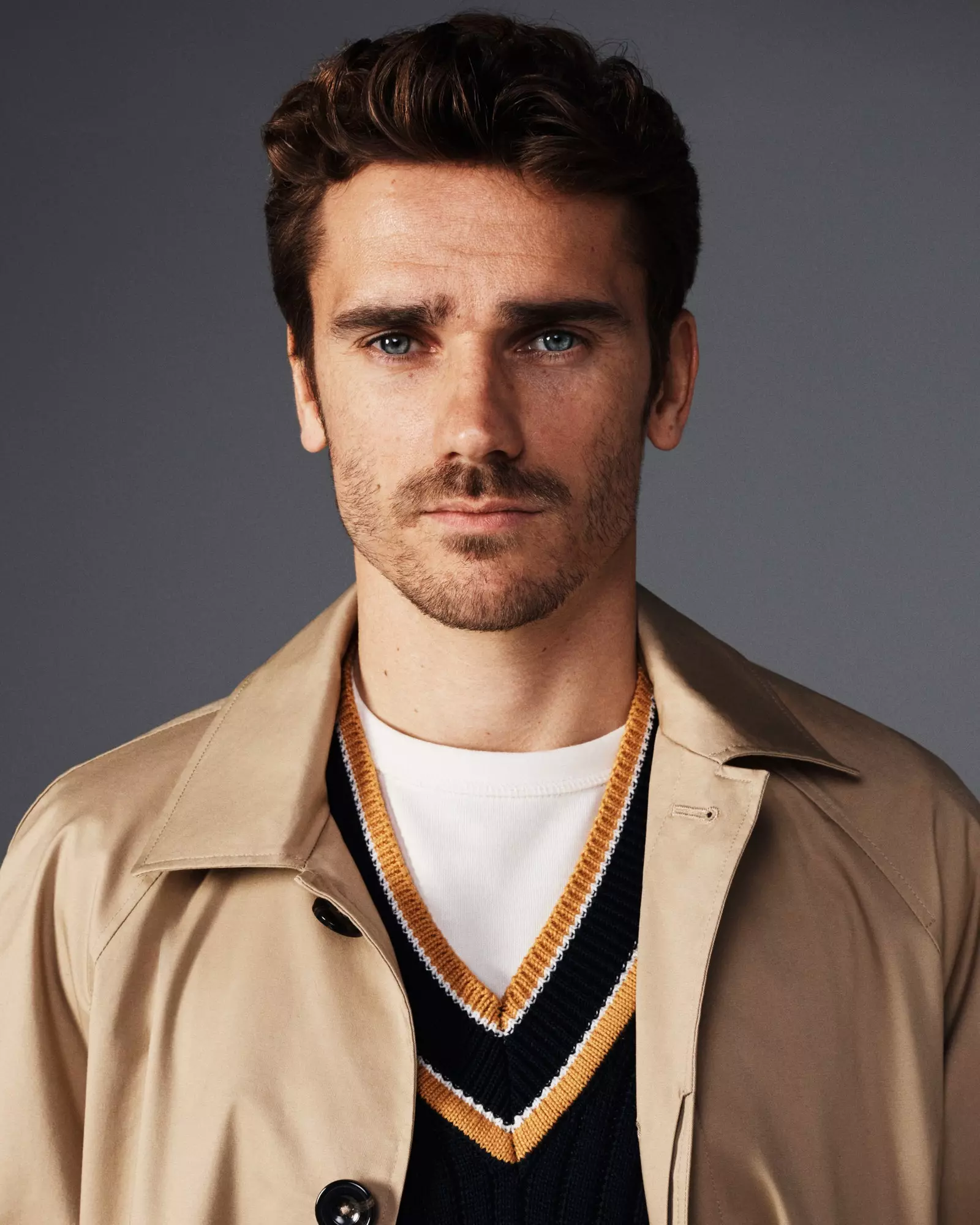 Antoine Griezmann sa Mango Man spring summer 2022 campaign.