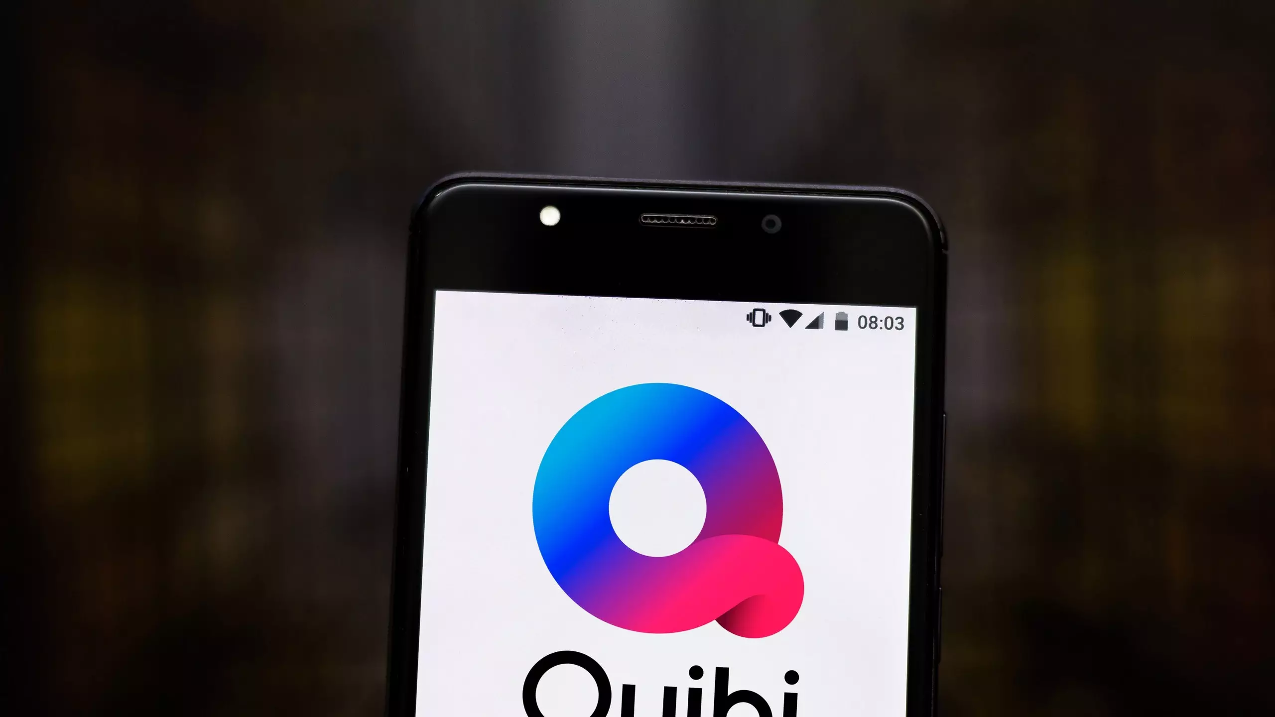 BRASILE 20190717 In questa illustrazione fotografica il logo Quibi è visualizzato su uno smartphone.