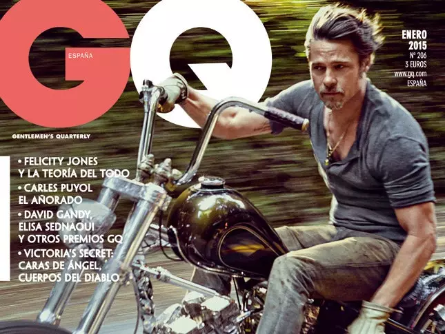 Brad Pitt-voorblad gq Januarie 2015
