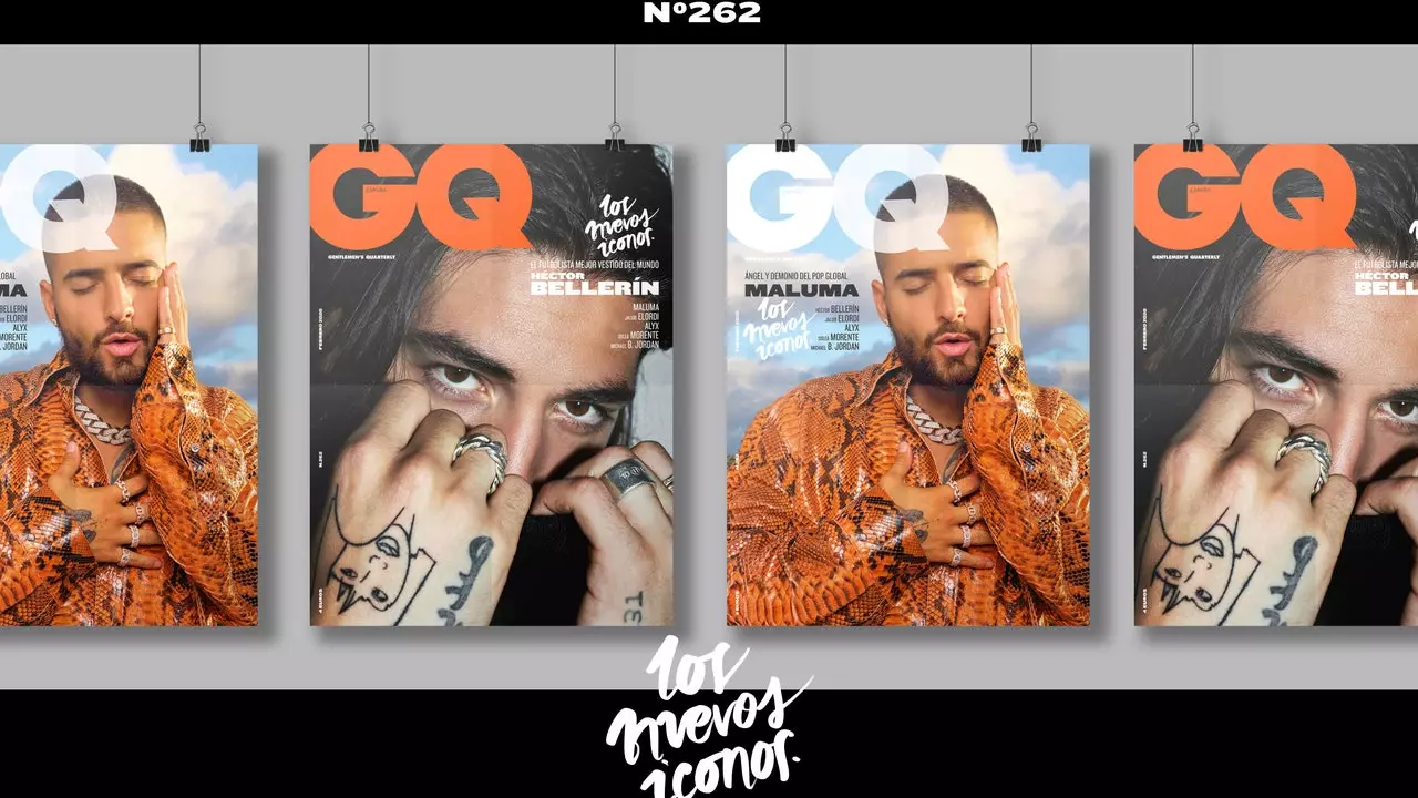 Maluma a Héctor Bellerin, obálka únorového vydání GQ Spain