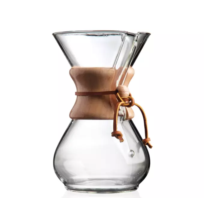 Chemex Classic ڪافي ٺاهيندڙ.