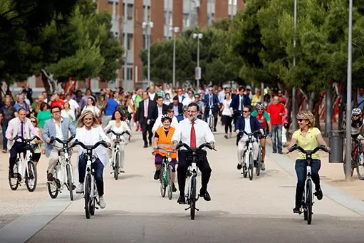 pp rajoy esperança aguirre cifuentes bicicleta