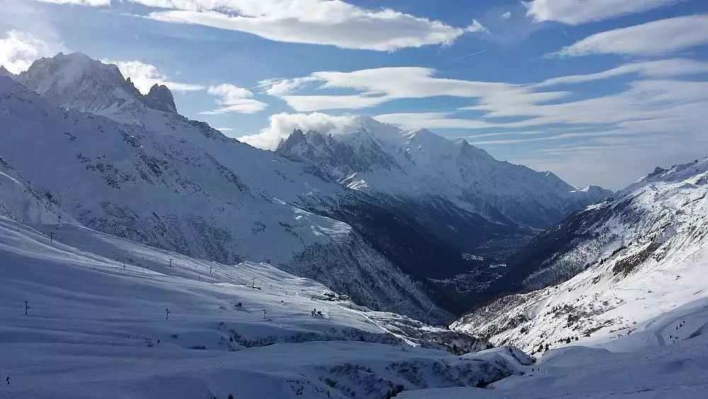 Chamonix nan pye Mont Blanc