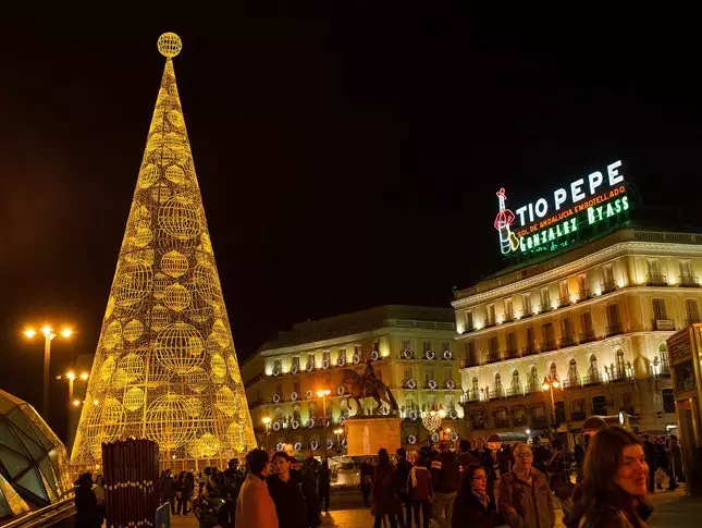 središte Madrida na Božić