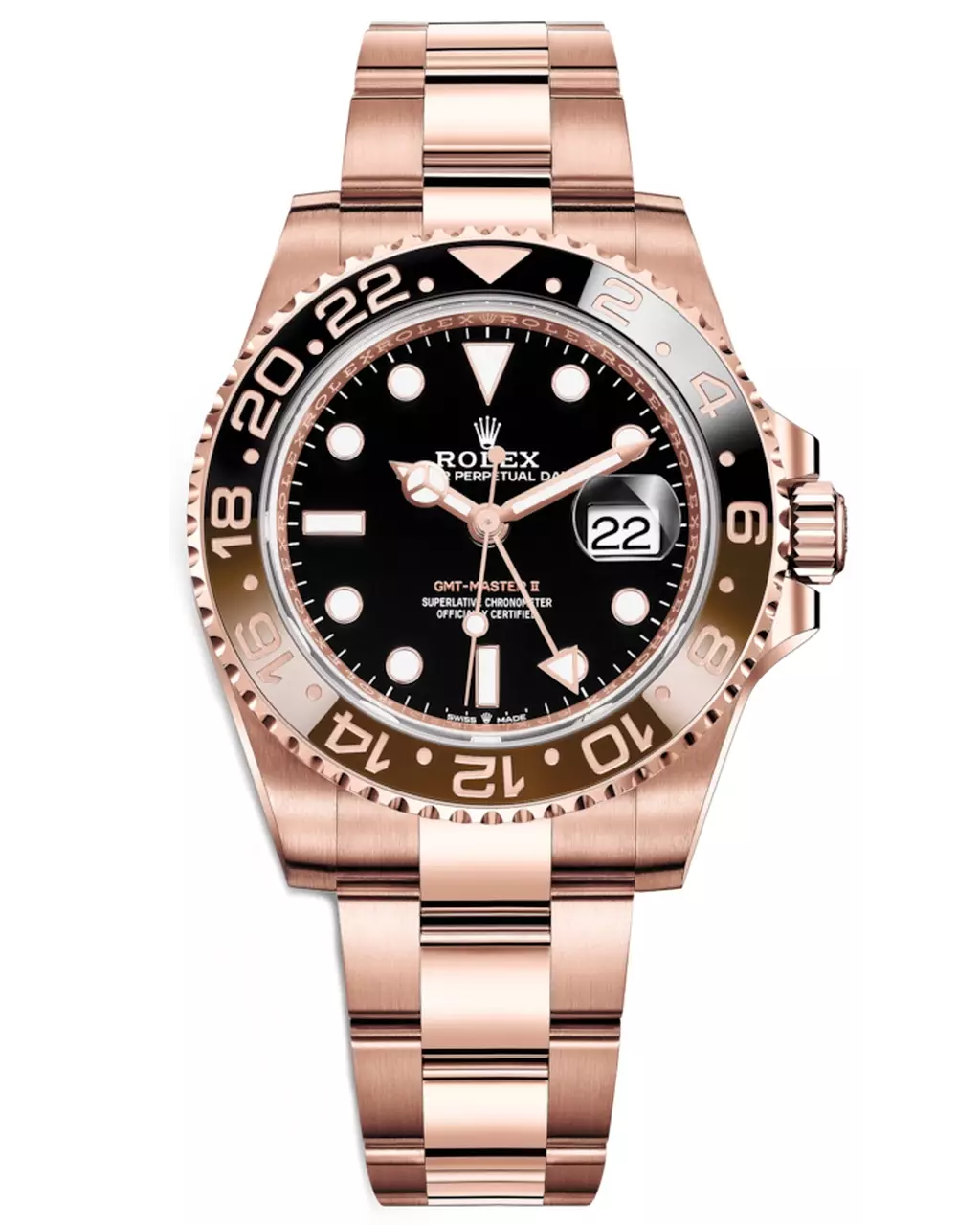 Wachi yeruvara rwegoridhe ine brown neblack bezel nehuso dema