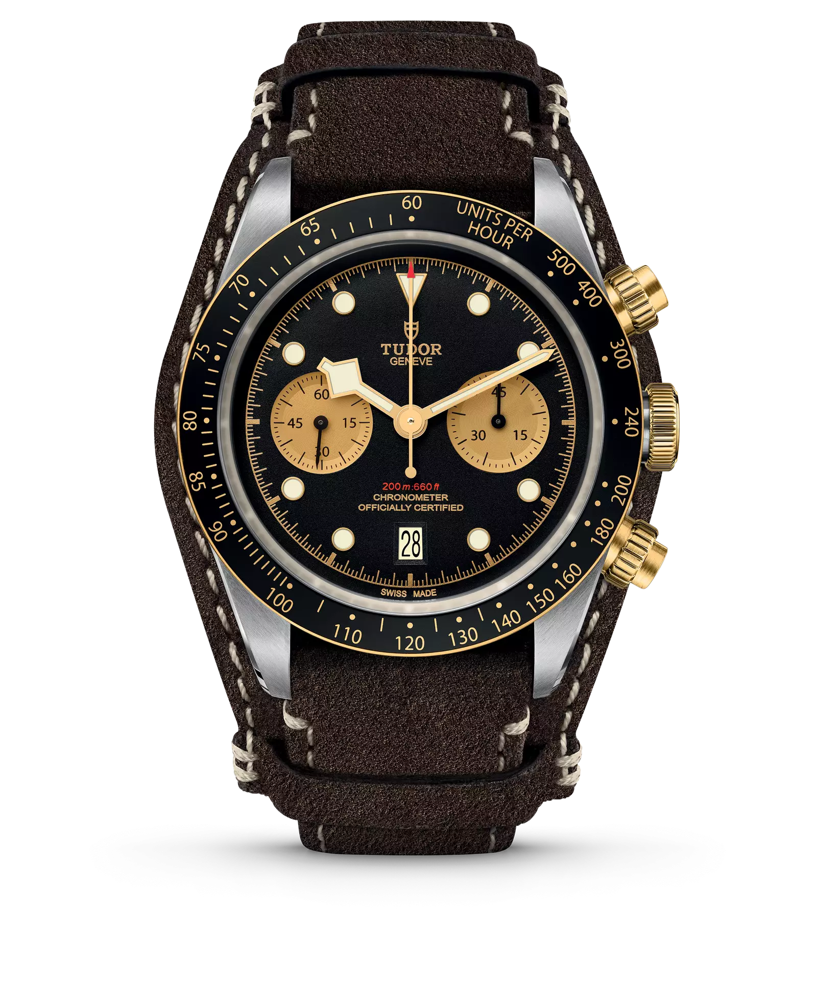 David yana sanye da Tudor Black Bay Chrono SG € 5,300