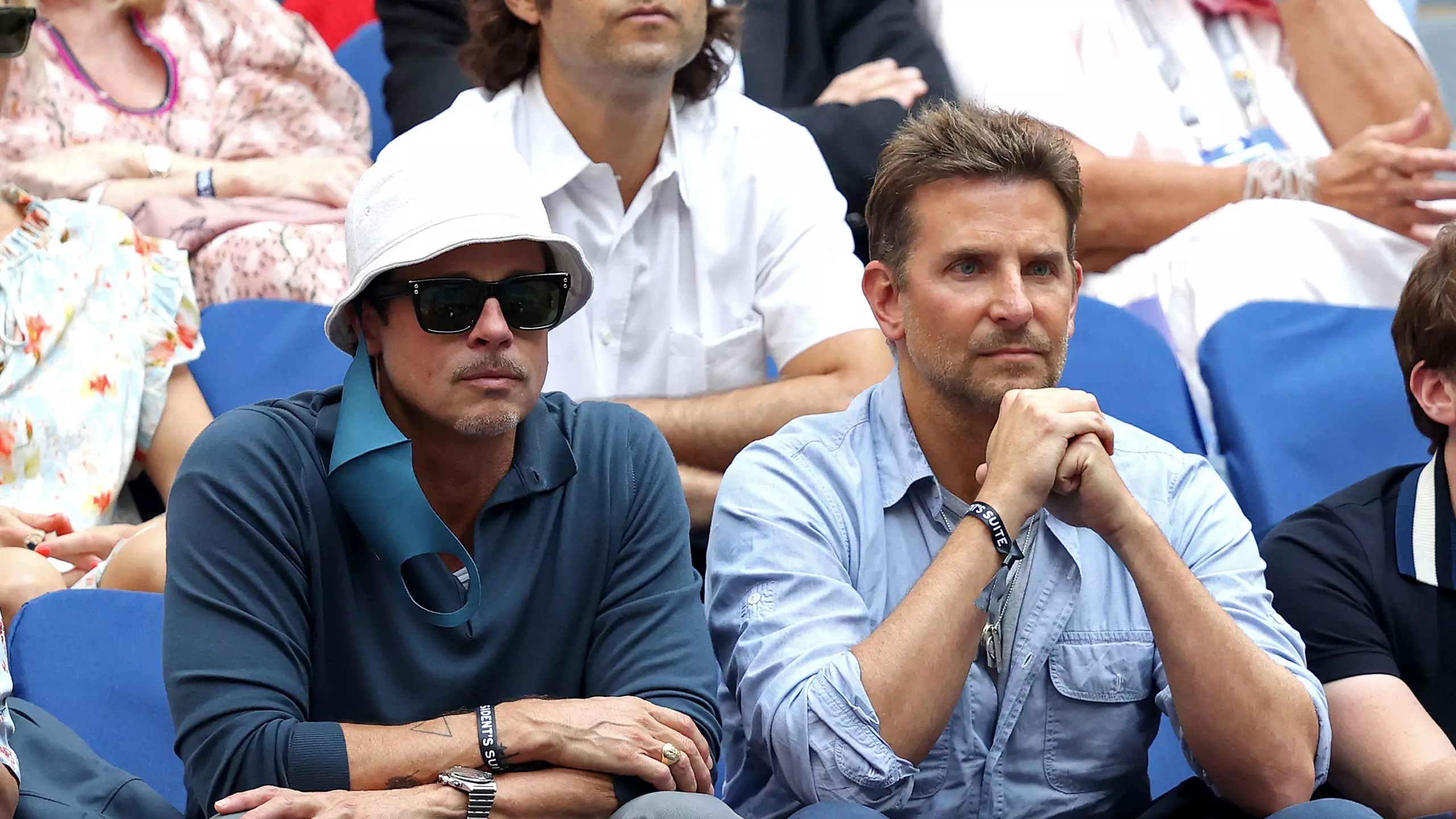 Brad Pitt ug Bradley Cooper sa finale sa US Open