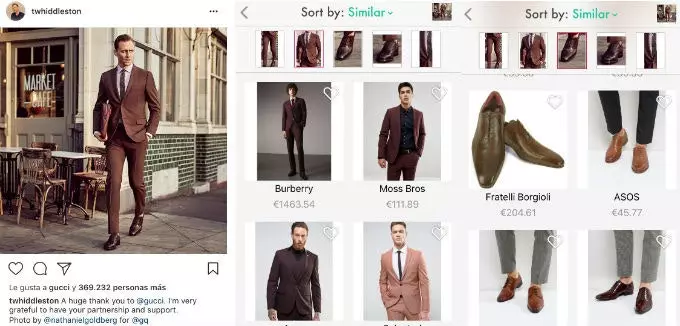 Όταν περνάτε μια εικόνα από την εφαρμογή, προτείνει παρόμοια ρούχα και πού να τα αγοράσετε.