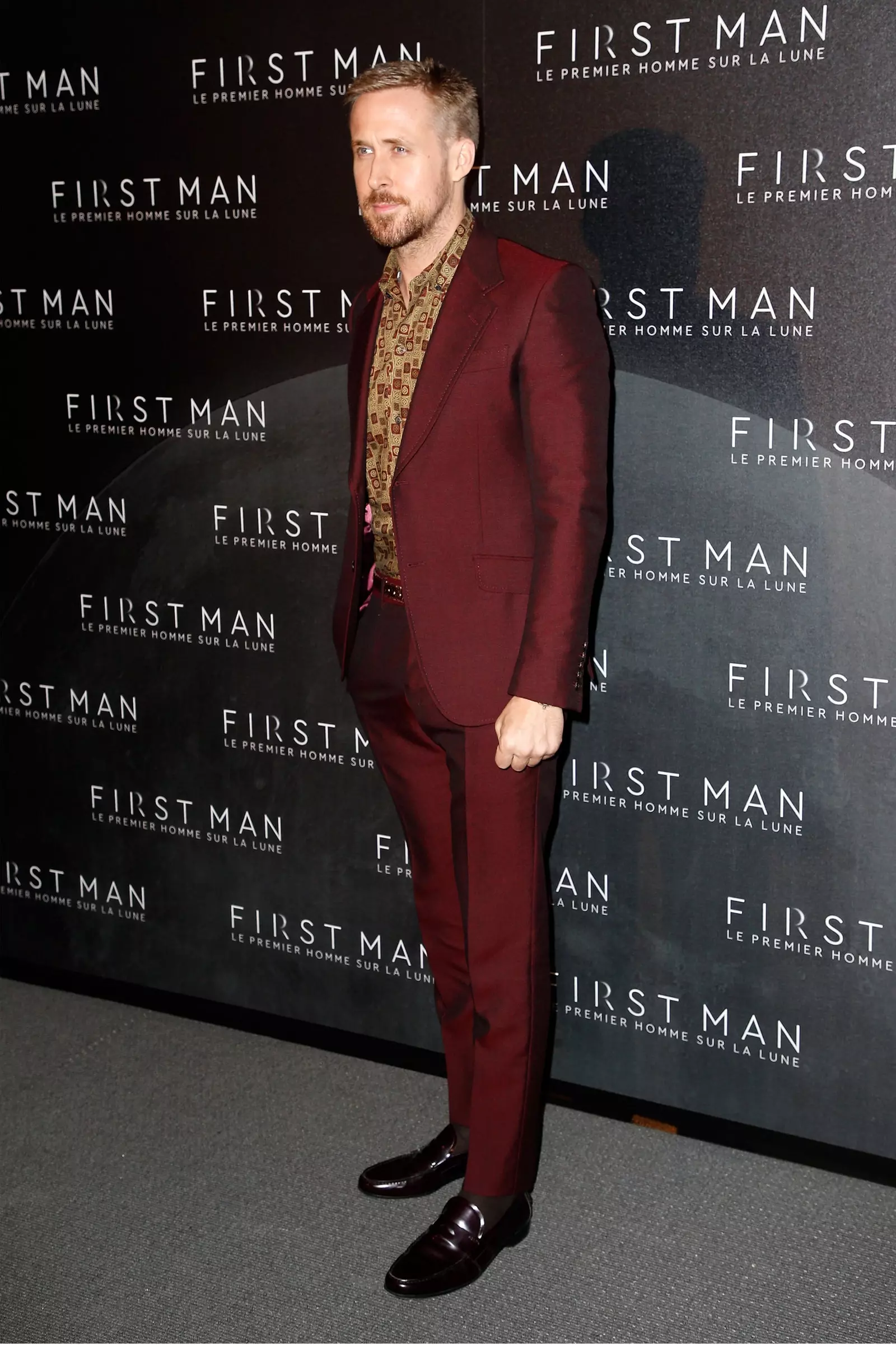 Ryan Gosling na premierze First Man.