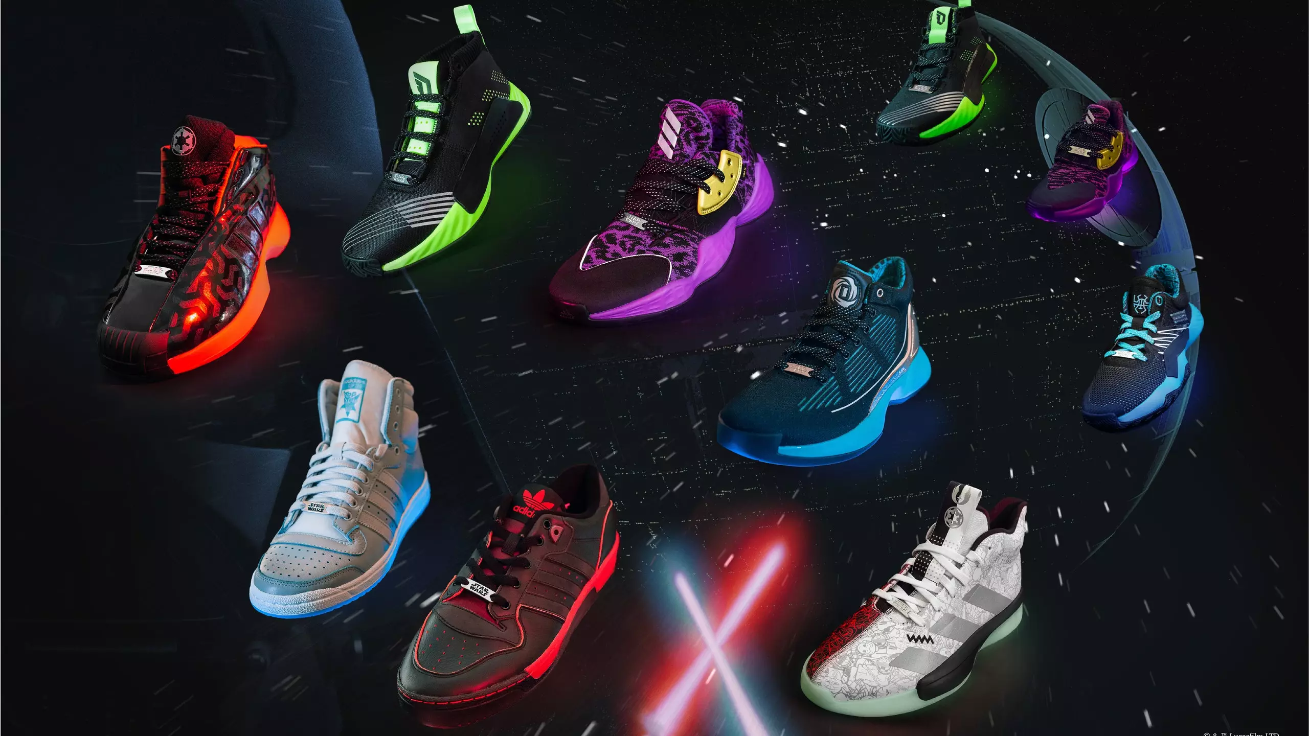 ਸਾਡੇ ਕੋਲ adidas Basketball x Star Wars ਦੀਆਂ ਤਸਵੀਰਾਂ ਹਨ ਅਤੇ ਇਹ ਗਲੈਕਸੀ ਵਿੱਚ ਸਭ ਤੋਂ ਵੱਧ ਲੋੜੀਂਦਾ ਸੰਗ੍ਰਹਿ ਹੋਣ ਜਾ ਰਿਹਾ ਹੈ