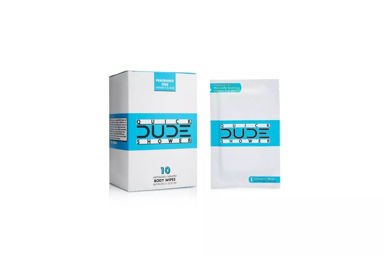 DUDE Body Wipes.