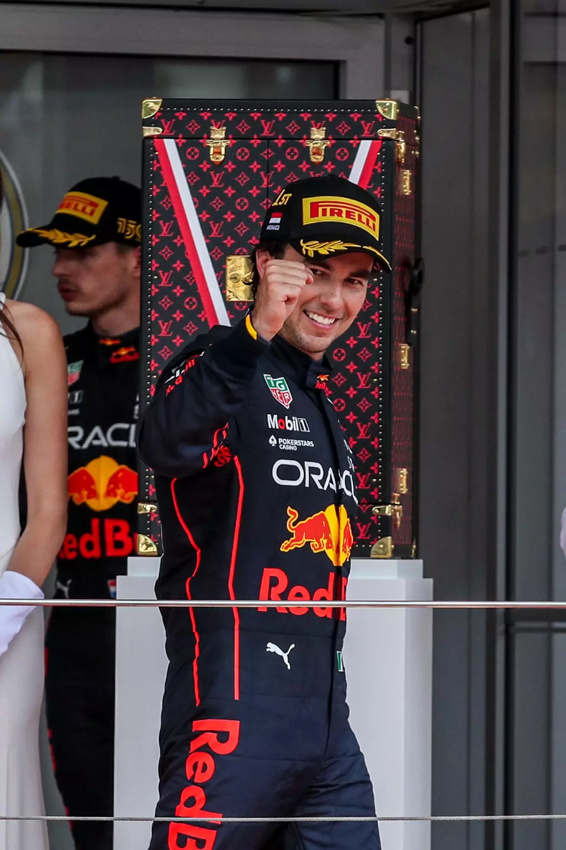 Sergio Prez juara Grand Prix F1 Monaco 2022 dina podium.